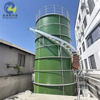 China 20 to 20000m³ Green Cylindrical Composite Stainless Steel Bolted Tanks For Waste Water for sale