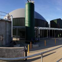 China 3mbar~20mbar 500m3 Dual Membrane Biogas Storage Balloon Spherical Shape For Biogas Plant for sale