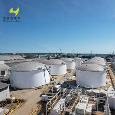 China Lightweight Spherical Structure Aluminum Geodesic Dome Roof For Oil Tank for sale
