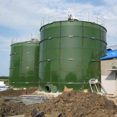 China Porcelain Enamel Bolted Biogas Storage Tank Glass Fused To Steel Tank For Ground Water Storage for sale