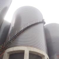 China 40 to 15000 m³ Spiral Steel Storage Silo With Cone Shaped Bottom for sale