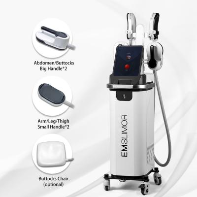 China 4 Handles Muscle Non-invasive Ems Muscle Stimulator Fat Builds Slimming Rf Body Sculpt Emslim Cellulite Reduction Machine for sale