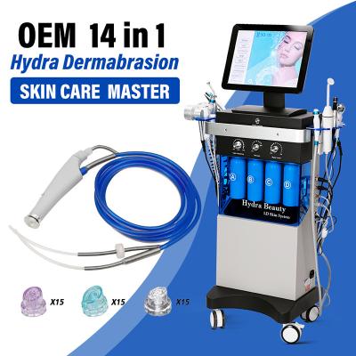 China 14 in 1 Multifunction Hydra Skin Care Machine Microdermabrasion Peeling and Water Skin Peeling for Deep Skin Cleansing and Nourishment for sale