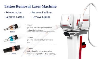 China Solve All Pigment Problems Multifunctional Nd Yag Laser Tattoo Removal Machine with Multiple Wavelengths for sale