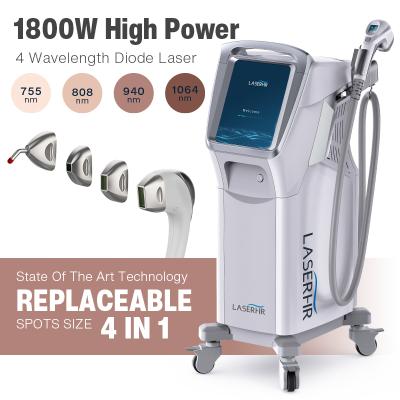China 4 In 1 Customize 808nm Alexandrite Nd Yag Clinical Diode Laser Hair Removal Machine for Sale for sale