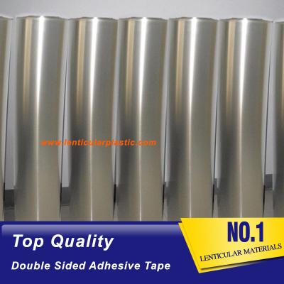 China Ultra-thin transparent lenticular double sided roll tape PET material inkjet printer 3d lenticular double adhesive glue for sale