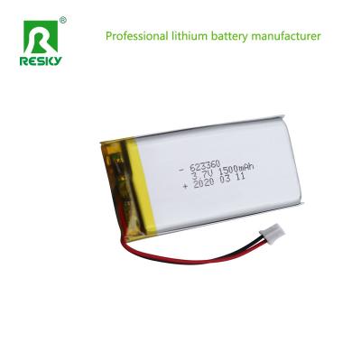 China Flat Rechargeable Lithium Polymer Battery Cell 1500mAh 603060 3.7v For Bluetooth Speaker for sale