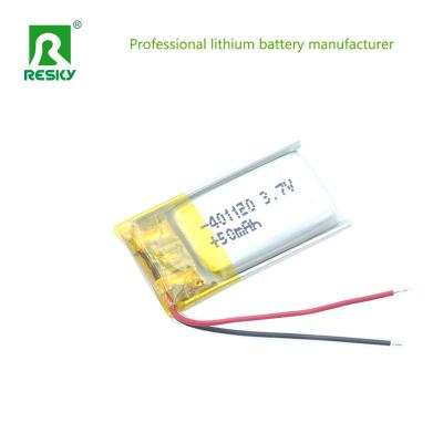 China Pouch Lithium Polymer Battery Cell 401120 3.7V 50mAh For Smart Devices for sale