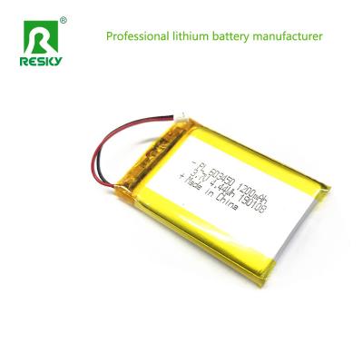 China Solar Lithium Polymer Battery Cell 603450 3.7v 1200mAh For Portable GPS for sale