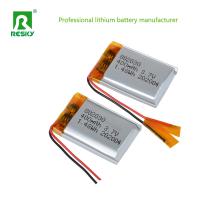 China Compact 3.7v 400mAh Rechargeable Lithium Polymer Battery Power Lithium Ion Cell 802030 with Jst Connector for sale