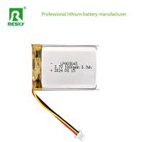 China Pouch Solar Lithium Polymer Battery Cell 803040 3.7V 1000mAh 3.7wh Power for sale