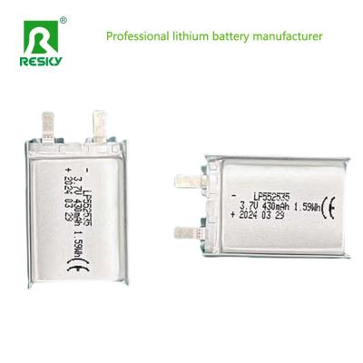 China Customized Lipo Battery Cells 552535 3.7V 430mAh 400mAh Power for sale