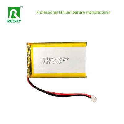 China Solar Lithium Polymer Lipo Batteries 805080 3.7V 4000mAh for sale