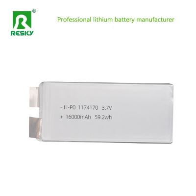 China RC Lithium Cell 1174170 10874170 3.7v 16000mAh 10C RC Drone Lithium Ion Battery Pack for sale