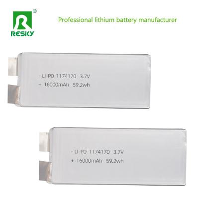 China Rechargeable Battery 1174170 LP11074173 3.7v 16000mAh 10C RC Drone Power Lithium Ion Battery Pack for sale