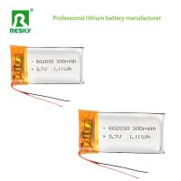 China LP602030 3.7v 300mAh Rechargeable Lithium Polymer Battery Durable and Long Cycle Life 500cycles for sale