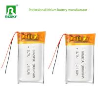 China LP602030 3.7v 300mAh Rechargeable Lithium Polymer Battery Durable and Long Cycle Life 500cycles for sale