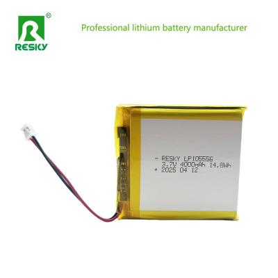 China Lithium Ion Cell 105556 3.7v 4000mAh 14.8wh Rechargeable Lithium Ion Polymer Battery for sale