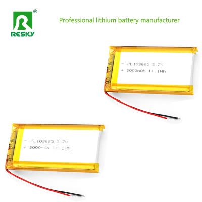 China Power Lipo Battery Cell 103665 3.7v 4.2v 3000mAh 11.1wh Rechargeable Lithium Ion Battery Cell for sale