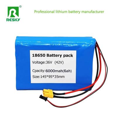 China Electric Scooter Battery Pack 36V 6Ah 10s3p Rechargeable 18650 Li-Ion Battery for sale