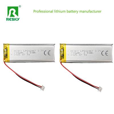 China Rechargeable Lithium Lipo Battery 502067 3.7V 700mAh Lithium Cell For Handheld Beauty Devices for sale