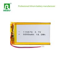 China Lithium Polymer Battery Pack 115570 3.7V 7.4V 11.1v 5000mAh 18.5wh For Portable Medical Device for sale