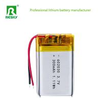 China Lithium polymer Battery Cell 602030 3.7V 300mAh Rechargeable Lipo Li-polymer Battery For Wareable Device for sale