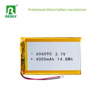 China Lithium Ion Polymer Battery Cell 606090 3.7V 7.4V 4000mAh 14.8Wh Rechargeable Li Polymer Battery Pack for sale