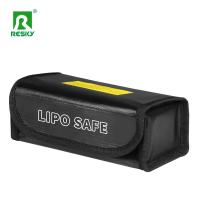 China Glass Fiber Double Zipper RC Lipo Battery Safe Bag Fireproof Waterproof 60 X 75 X 185mm for sale
