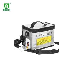 China Black silver Waterproof Fireproof Explosion Proof RC Lipo Safe Bag 215X145X165mm For Safe Charging for sale