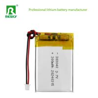 China Lithium Polymer Battery Cell 3.7V 303040 300mAh 1.11wh Rechargeable Lipo Battery For LED Lamp for sale