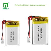 China Lithium Polymer Battery Cell 602535 3.7V 4.2V 400mAh 500mAh 1.85wh Power Lipo Batteries for sale