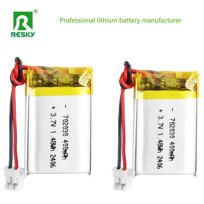 China 702030 3.7v 400mAh 1.48wh Rechargeable Lithium Li-polymer Battery Cell For Bluetooth Speaker for sale
