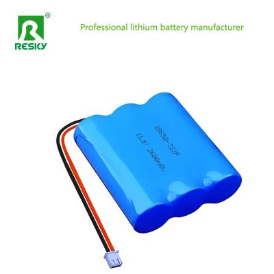 China Li-ion Battery Pack 11.1V 3s 18650 2600mAh 28.86wh Rechargeable Batteries For LED Lamp for sale