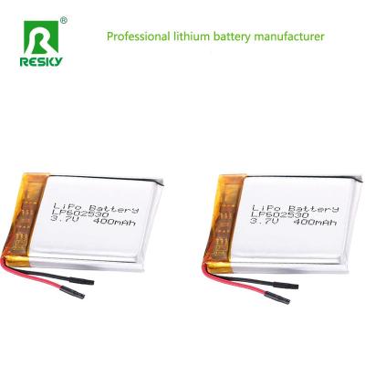 China Li-ion Battery LP602530 3.7V 400mAh 1.48wh Solar Lithium Lipo Polymer Battery Cell For Pulse Oximeter for sale