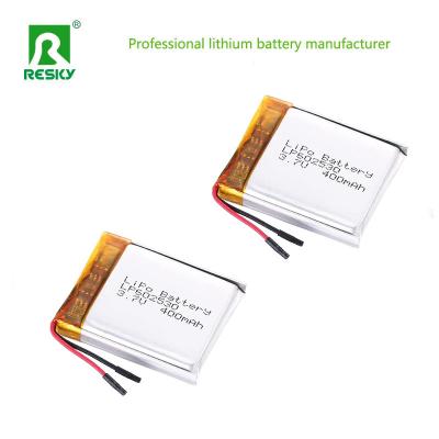 China Lipo Battery LP602530 3.7V 400mAh 1.48wh Rechargeable Lithium Polymer Battery Cell For Smart Watch for sale