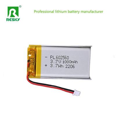 China Power lipo batteries LP602560 3.7v 4.2v 1000mAh 3.7wh lithium polymer Battery For Smart Locks for sale