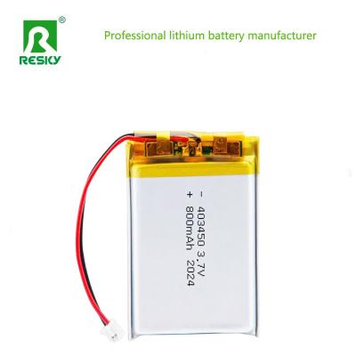 China Rechargeable lithium cell 3.7V 403450 800mAh lipo li-polymer battery cell For audiovisual devices for sale