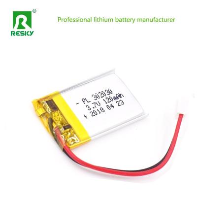 China Power Li Polymer Battery 302030 3.7V 120mAh Lithium Battery Cell For Bluetooth Keyboards for sale