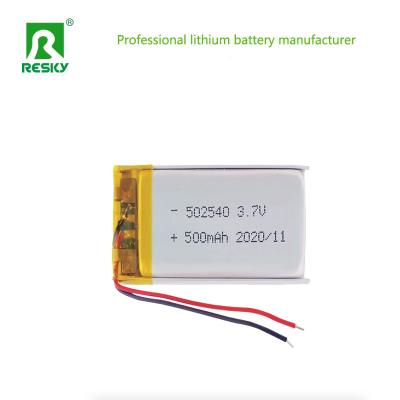 China Lithium Battery Cell 502540 3.7v 500mAh Lipo Li-polymer Battery Cell For Smart Watch for sale
