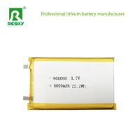 China Power Lipo Battery 906090 3.7v 6000mAh 22.2wh Rechargeable Lithium Ion Polymer Battery For Smart Lock for sale