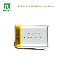 China Square Li-polymer Battery LP803040 3.7V 1000mAh 3.7wh Pouch Power Lithium Ion Battery Cell for sale
