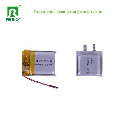 China Lithium Ion Battery 902025 3.7V 500mAh 1.85wh Power Li-polymer Battery For Smart Watch for sale