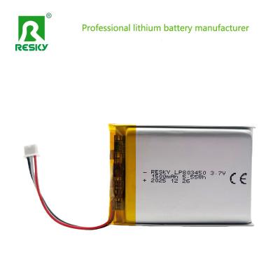 China Power Lithium Cell 803450 3.7v 1500mAh 5.55wh Rechargeable Lithium Ion Polymer Battery for sale