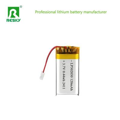 China Lifepo4 Battery Cell 302030 3.7V 120mAh Power Rechargeable Lithium Ion Battery Cell For Gps Tracker for sale