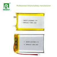 China Rechargeable Lifepo4 Battery Cell 654060 3.7V 2000mAh 7.4wh Square Lithium Ion Polymer Battery for sale