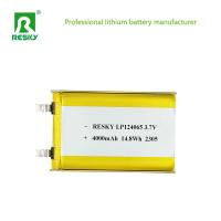 China Power Lithium Ion Battery 124065 3.7v 4000mAh 14.8wh Rechargeable Lipo Battery Packs for sale