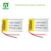 China Factory Lithium Polymer Battery Cell 3.7V 1000mAh 10*25*35mm for Smart Watch and Portable Electronics for sale