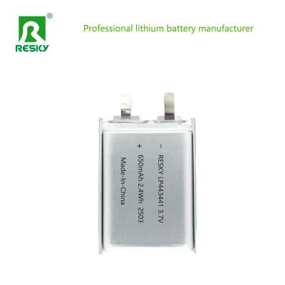 China Lithium Ion Battery Cell 3.7V 650mAh Rechargeable Li-polymer Battery for Smart Doorbells for sale