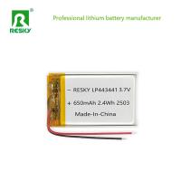 China OEM 443441 3.7V 650mAh Lithium Polymer Battery with 500 Cycles Life for Electric Toothbrushes for sale